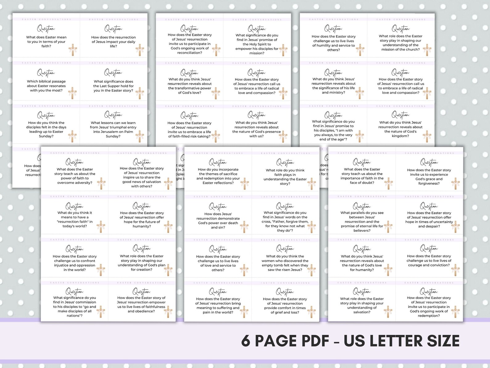 48 Easter Conversation Cards, Christian Discussion, Christian ...