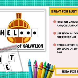 Printable Armor of God Cut & Paste Activity, Armor of God Craft ...