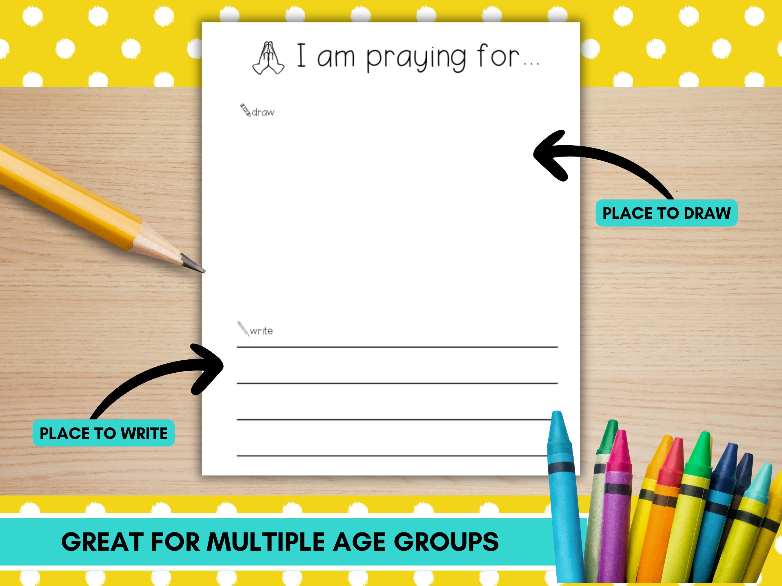 Printable Prayer Journal Mini Book for Kids, Prayer Activity for Kids ...