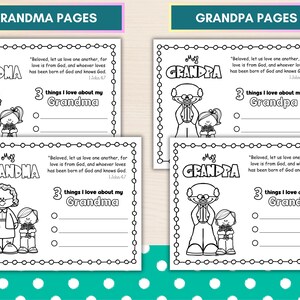 Printable Grandparents's Day Kids Bible Coloring Card, Grandparents Day ...