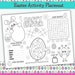Easter Coloring Placemat, Printable Easter Activity Mat, Easter Table ...