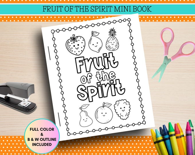 Fruit of the Spirit Coloring Sheet & Bible Lesson for Kids | Sunday ...