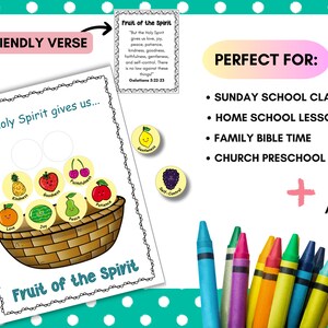 The Fruit of the Spirit Bible Craft for Kids, Fruits of the Spirit ...