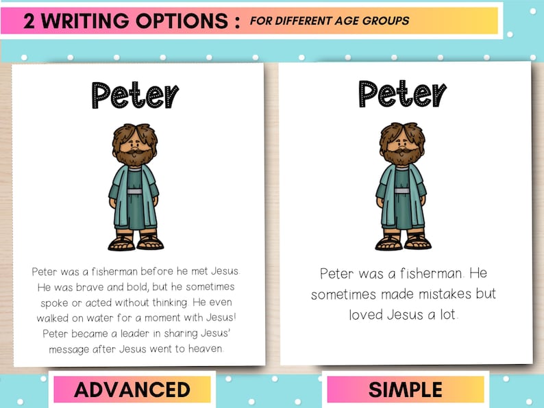 Printable Jesus and His Disciples Mini Book for Kids, 12 Disciples ...