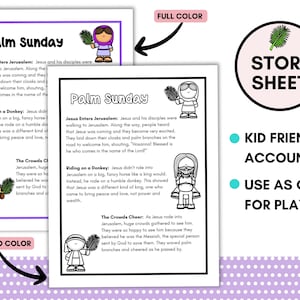 Printable Palm Sunday Puppet Set, Palm Sunday Craft, Christian ...