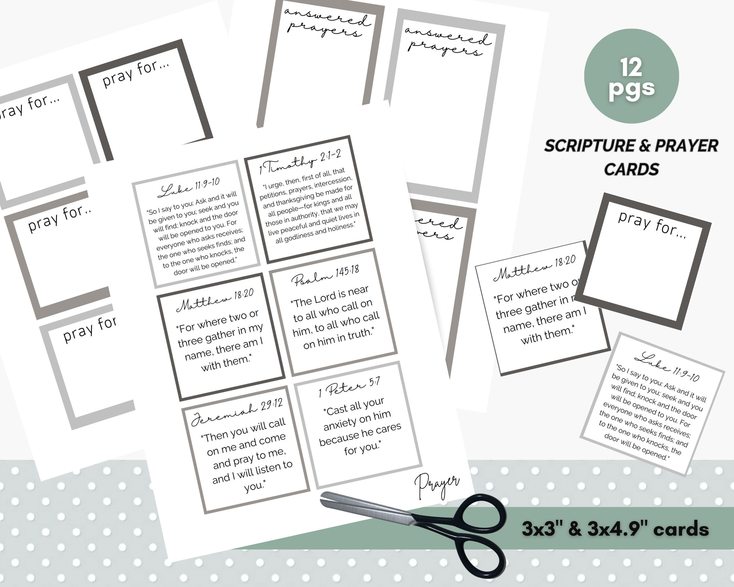 Printable Prayer Board Kit, Prayer Cards, Scripture Cards, Praise and ...