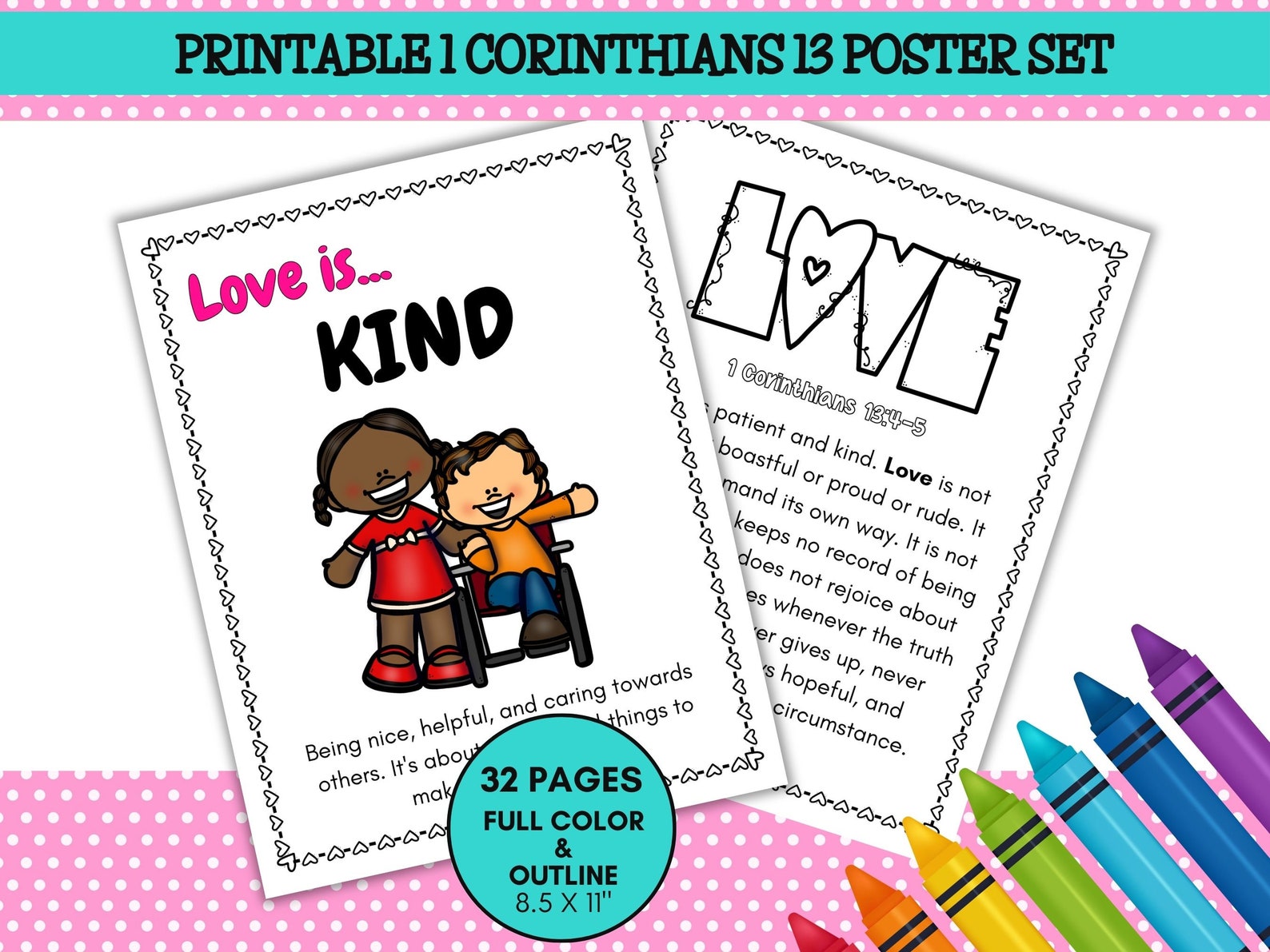 1 Corinthians 13 Posters, Bible Valentine Printable, Christian ...