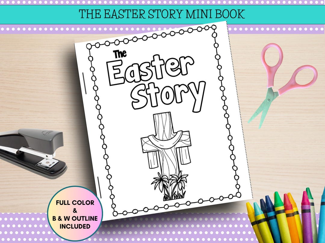The Easter Story Mini Book Printable, Holy Week Craft, Sunday School ...