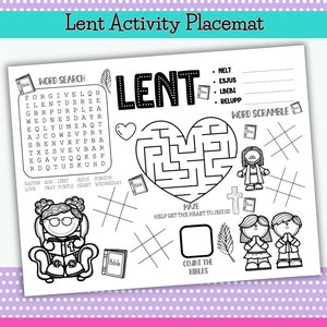 Ash Wednesday Activity Bundle, Christian Lent Printable Activities ...