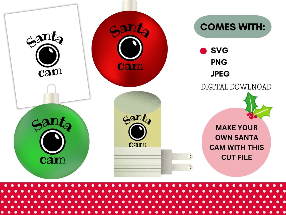 Santa Cam Letter & SVG Bundle, Printable Letter From Santa Claus - Etsy