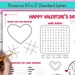 Valentine Coloring Placemat, Printable Valentine's Activity Mat ...