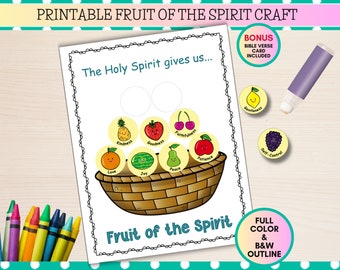 Printable Fruit of the Spirit Mini Book for Kids, Fruits of the Spirit ...
