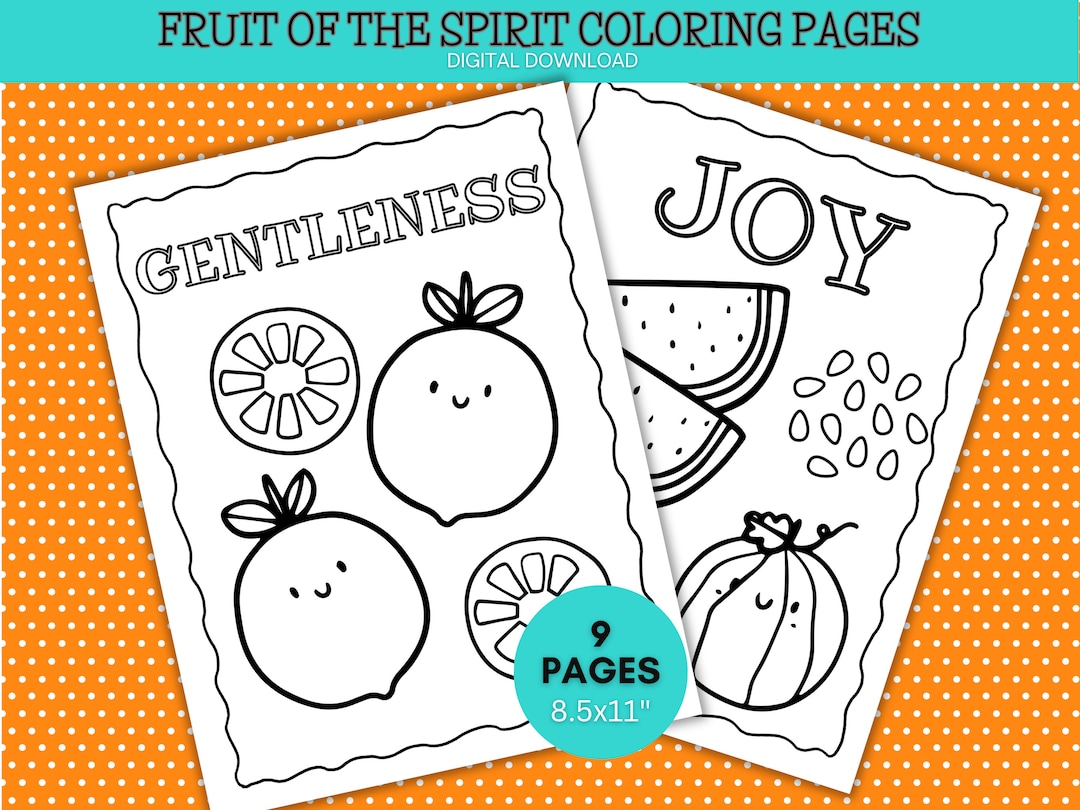 Fruit of the Spirit Coloring Pages, Christian Preschool Printable ...