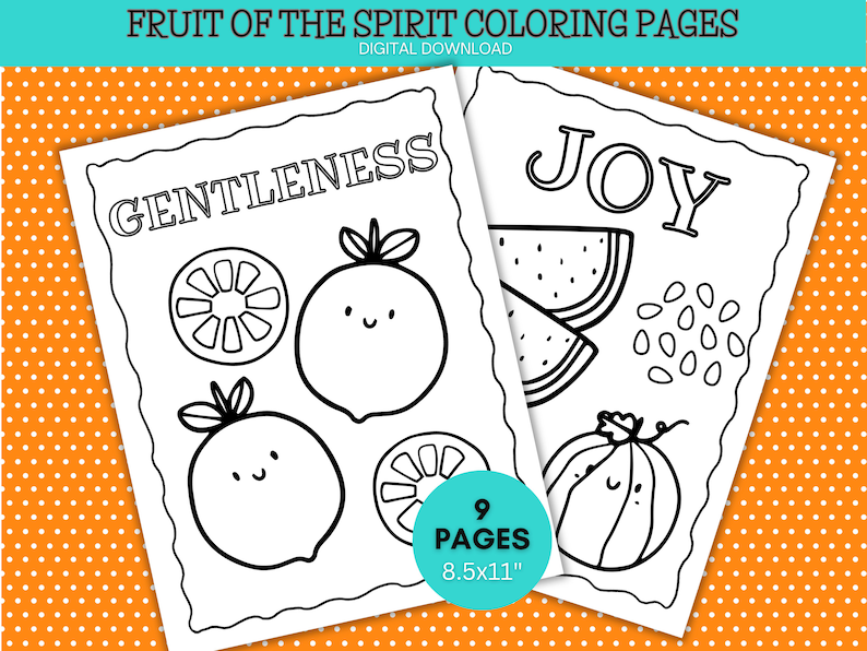Fruit of the Spirit Coloring Pages, Christian Preschool Printable ...