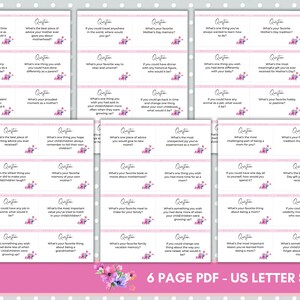 48 Printable Mother's Day Conversation Cards, Mom Conversation Starters ...