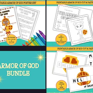Armor of God Printable Bundle, Armor of God Coloring Activities ...