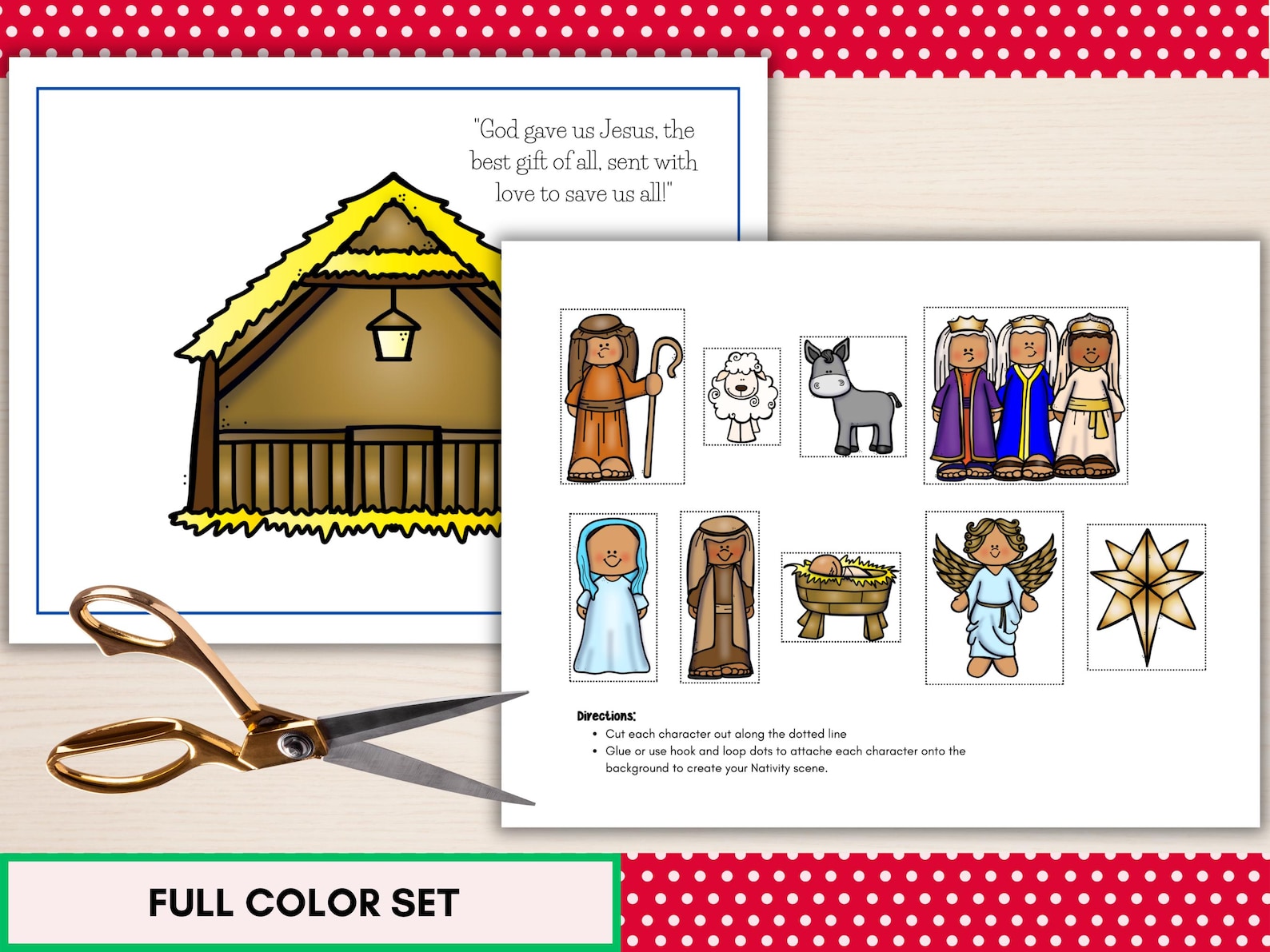Printable Nativity Craft for Kids, Build a Nativity Craft, Christian ...