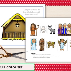 Printable Nativity Craft for Kids, Build a Nativity Craft, Christian ...