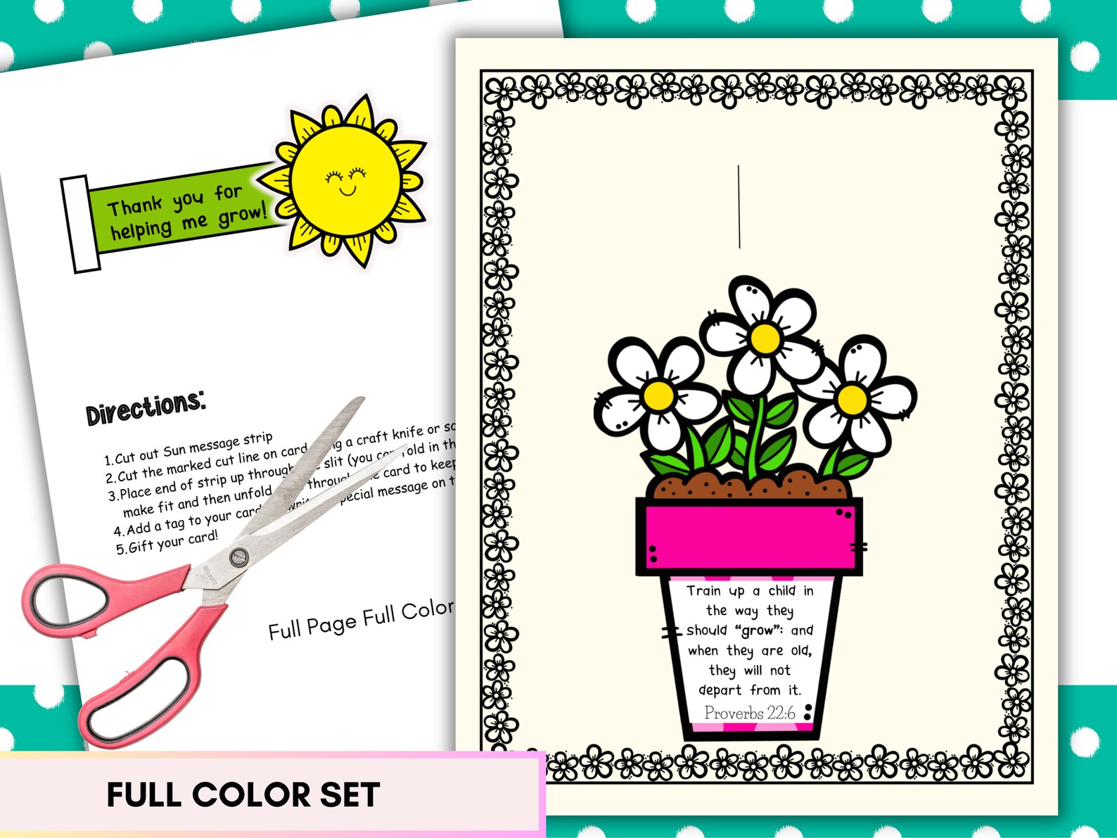 Printable Thank You Coloring Card Craft for Kids, Mothers Day Bible ...