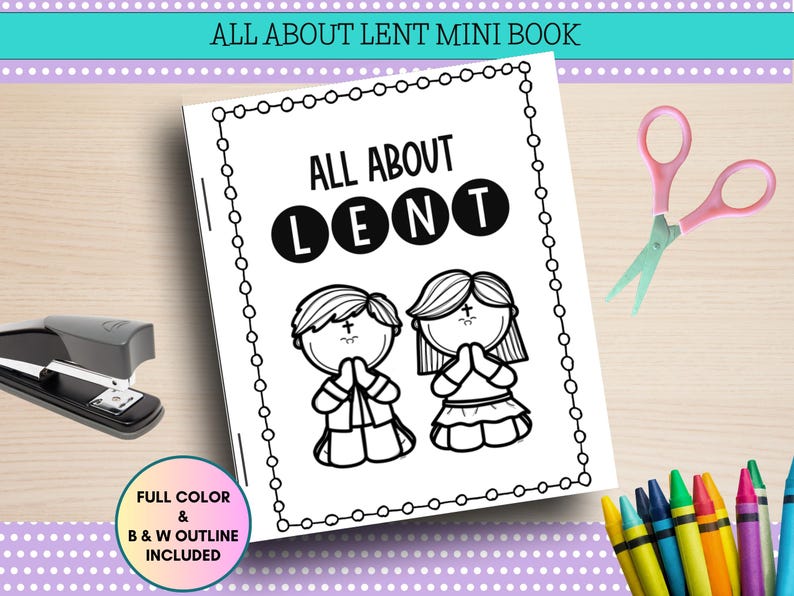 All About Lent Mini Book, Ash Wednesdaycraft, Lent for Kids, Sunday ...