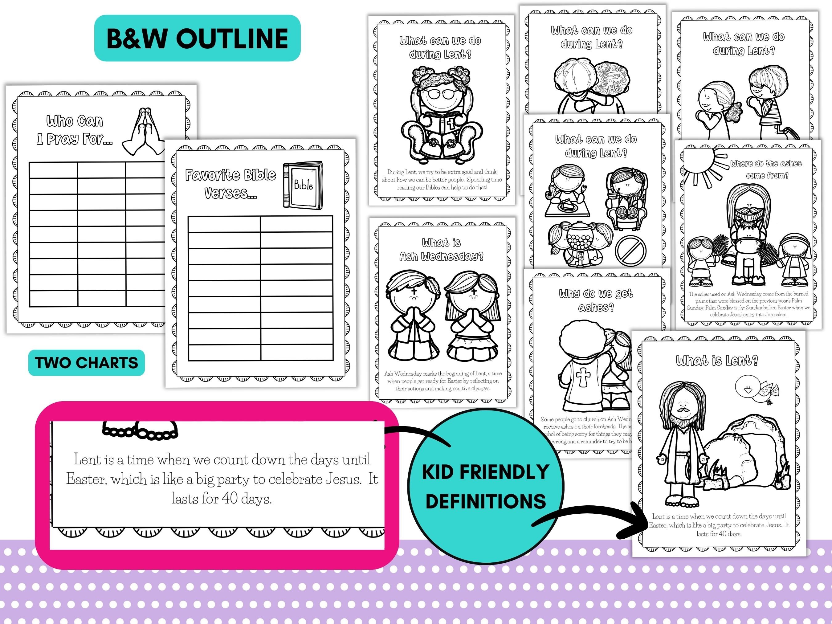 Printable Ash Wednesday and Lent Poster Set, Bible Easter Story ...