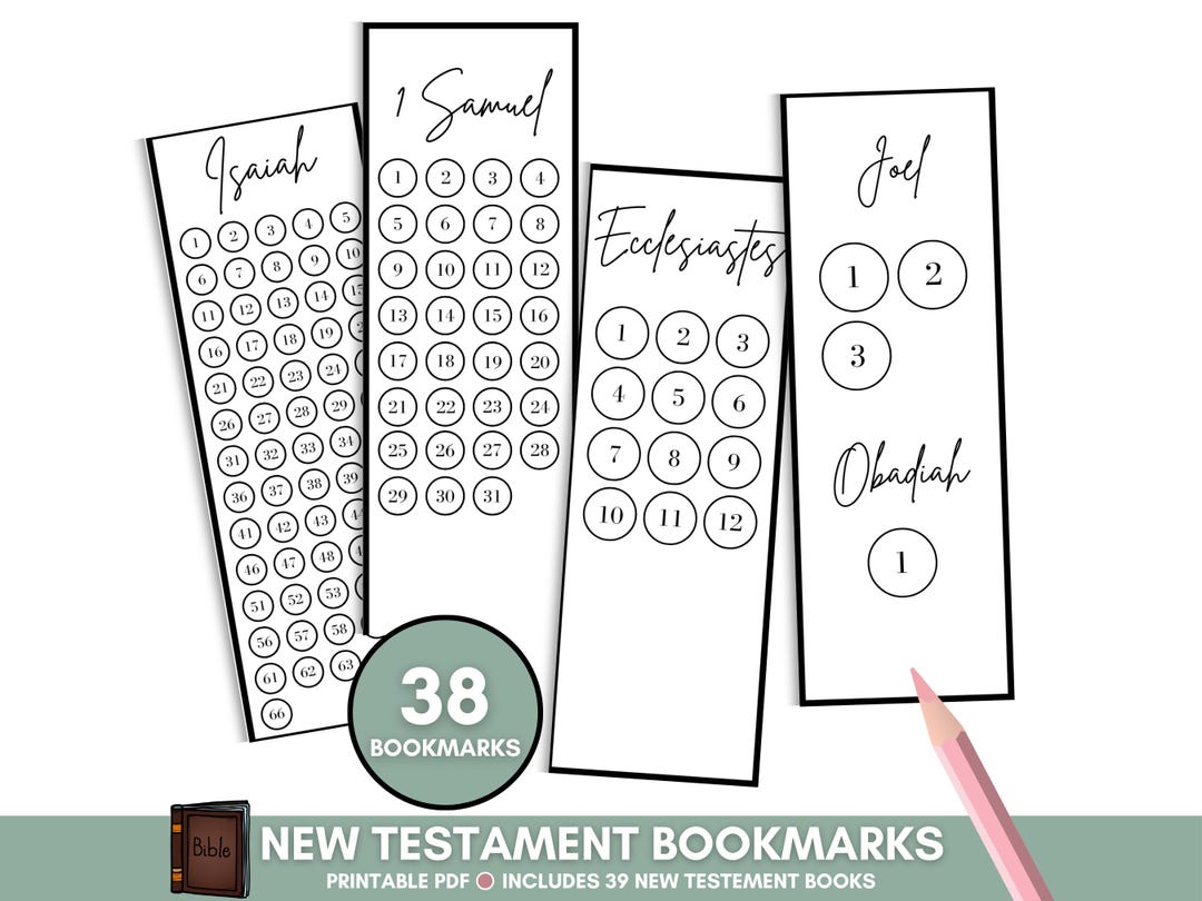 Printable Old Testament Bookmarks, Bible Reading Tracker, Coloring ...