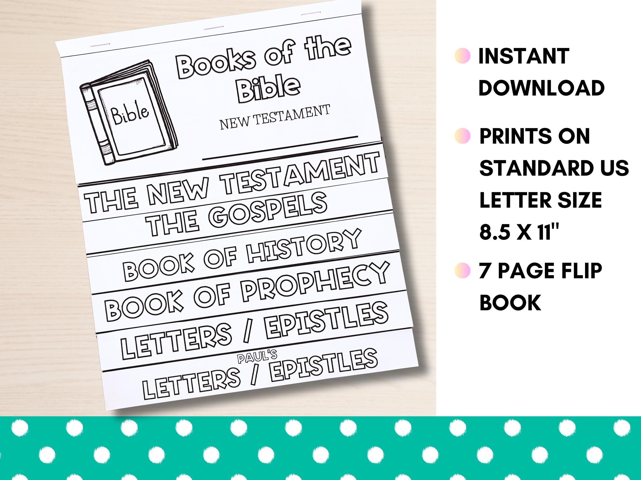 New Testament Books of the Bible Printable Flip Book, Books of the ...
