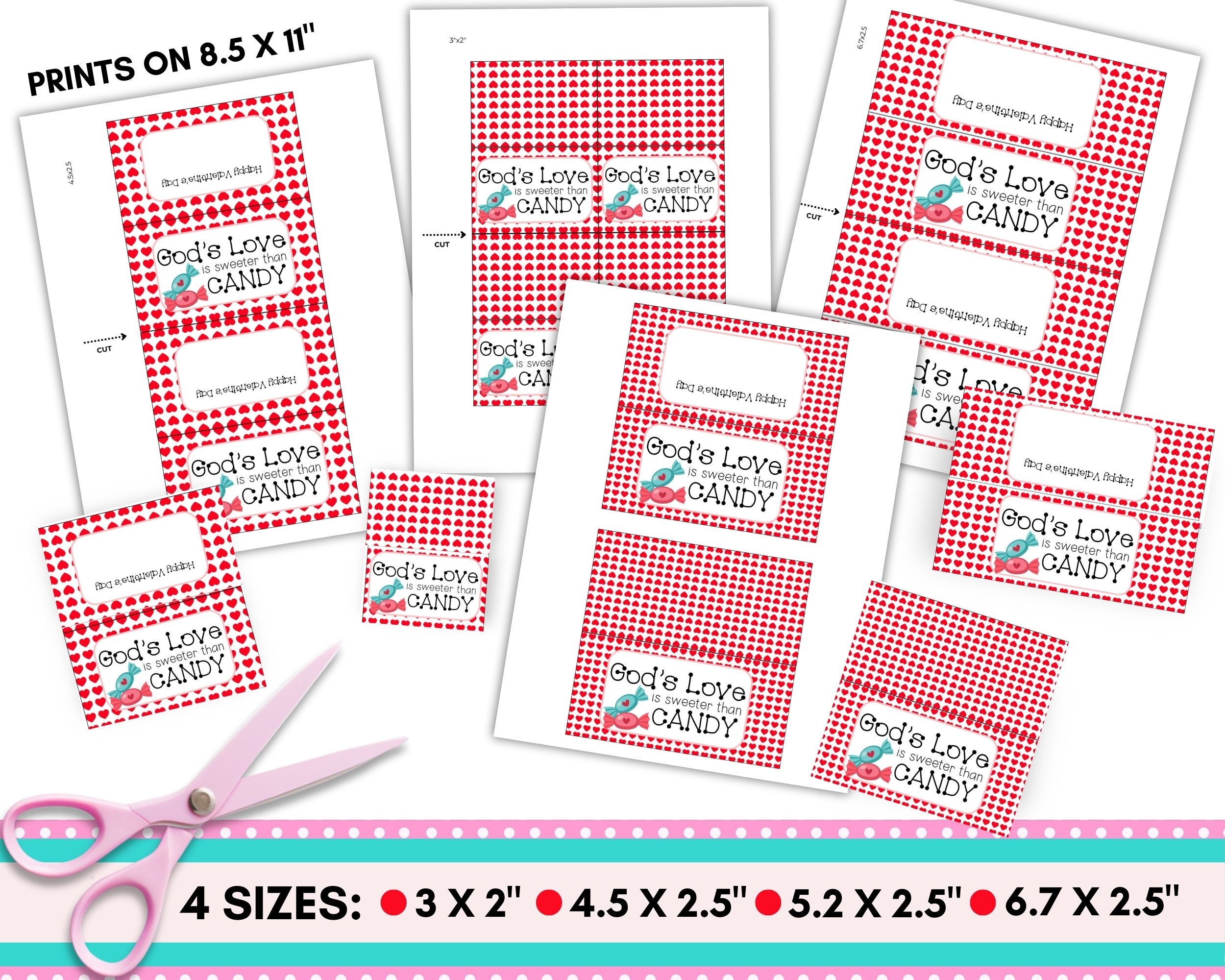 Printable "god's Love is Sweeter Than Candy" Christian Valentine Treat ...
