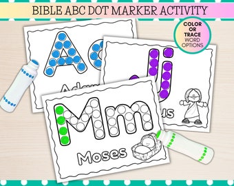 Christian Homeschool Printable ABC Scripture Dot Marker Pages for Kids ...