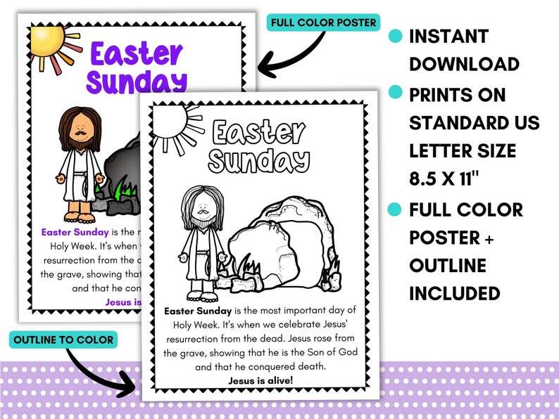 Holy Week Poster Set, Easter Bible Story Printable (digital Download ...
