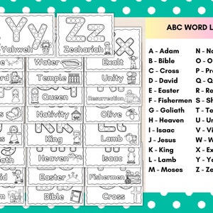 Bible ABC Dot Marker Printable, Christian Preschool Printables, Sunday ...
