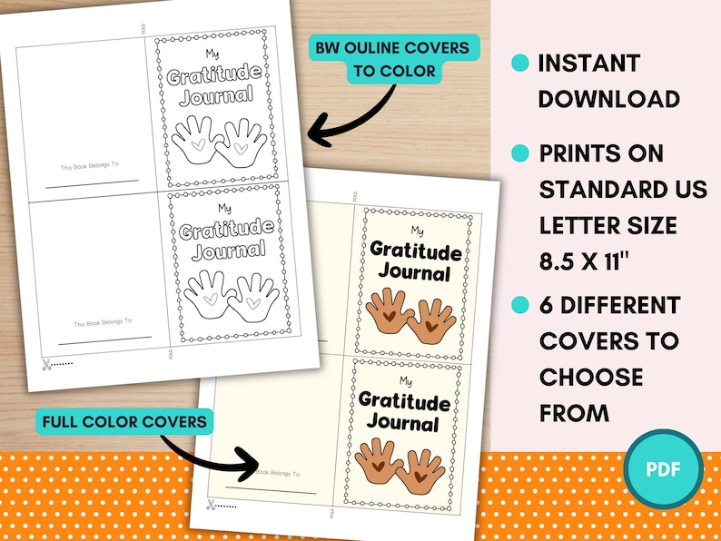 Printable Gratitude Journal Mini Book, Sunday School Craft (PDF) - Etsy