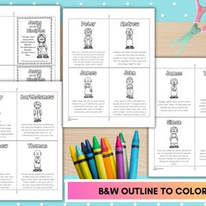 Printable Jesus and His Disciples Mini Book for Kids, 12 Disciples ...