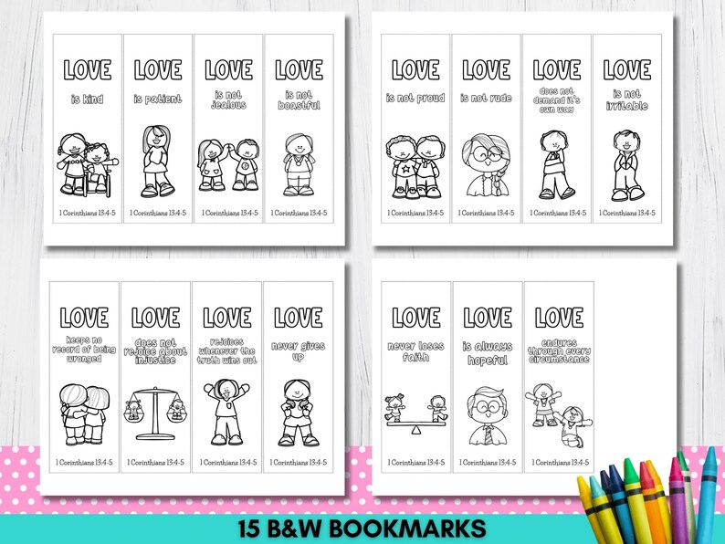 1 Corinthians 13, Christian Valentine Printable Bookmarks, Christian ...