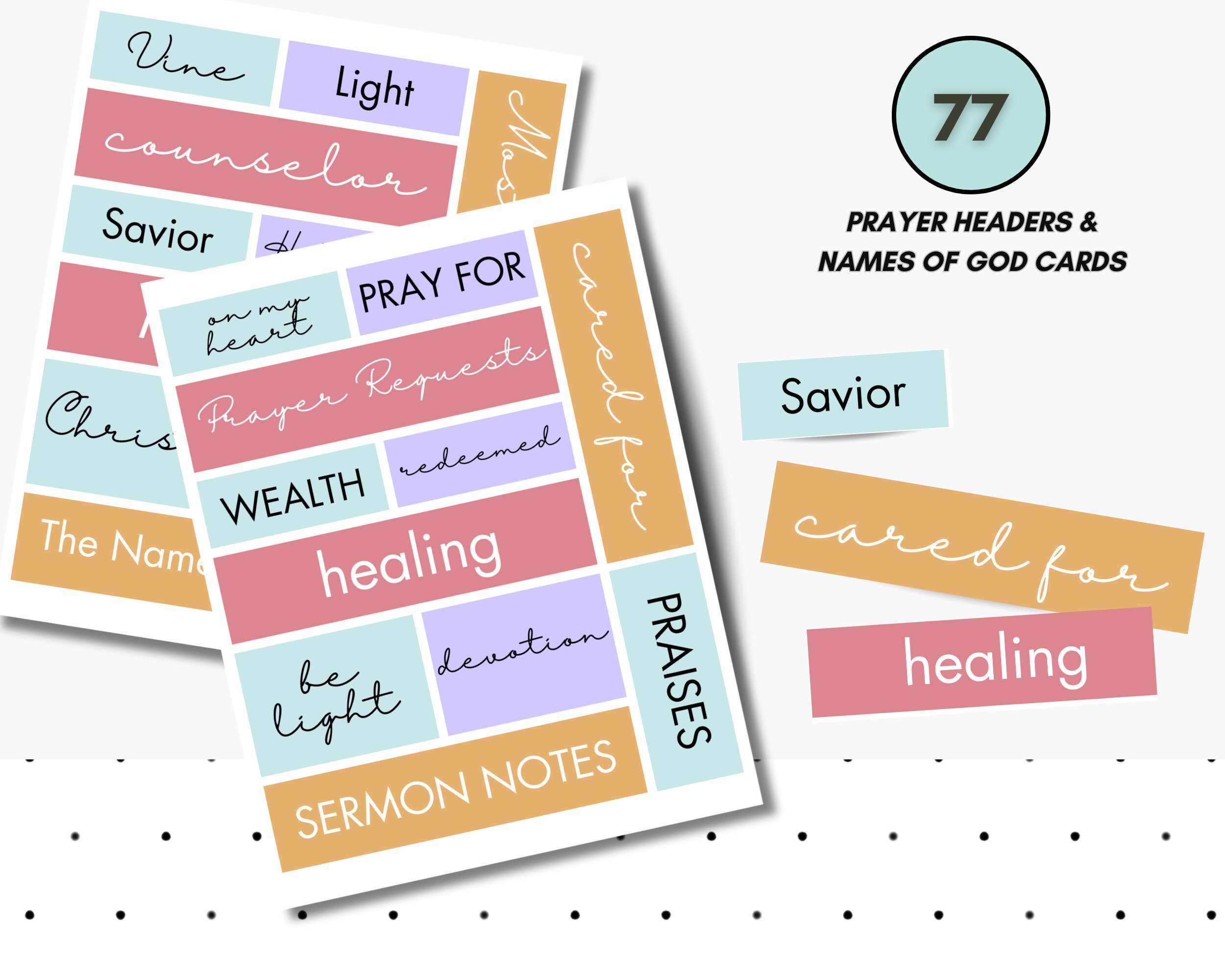 Printable Prayer Board Kit, Prayer Cards, Scripture Cards, Praise and ...
