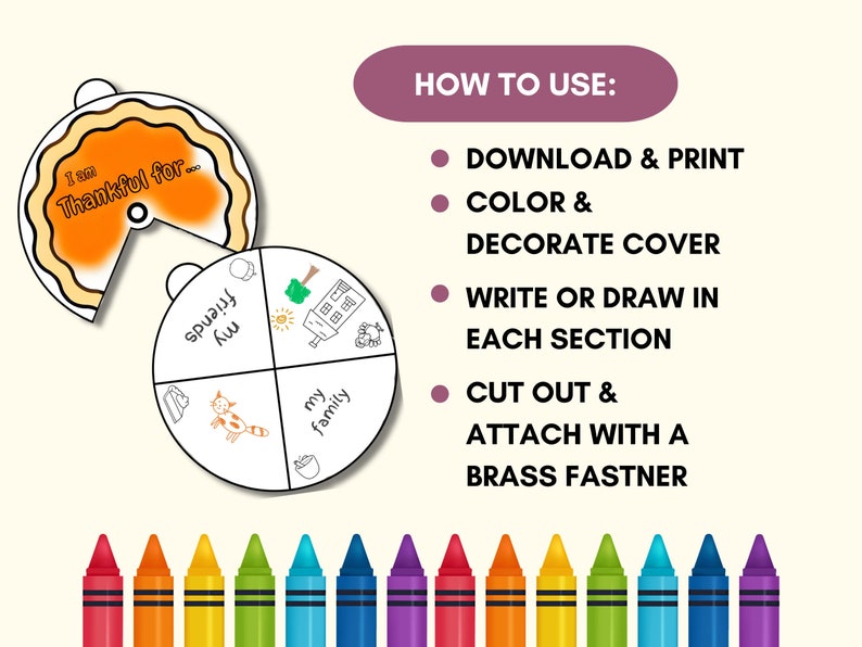 Thankful for You Spinner Wheel, Printable Thanksgiving Craft - Etsy