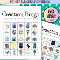 Days of Creation Matching Game for Kids, Christian Preschool Printables ...