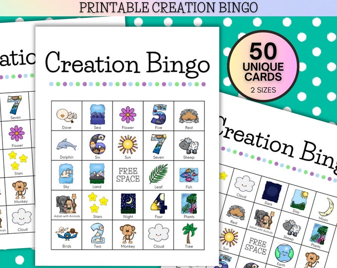 The 7 Days of Creation Printable,bible Puzzle,sunday School Game,bible ...