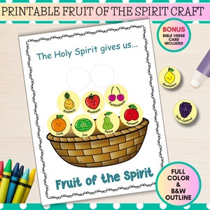 Printable Fruit of the Spirit BUNDLE, Fruits of the Spirit Activity ...