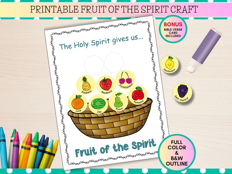 Printable Fruit of the Spirit BUNDLE, Fruits of the Spirit Activity ...