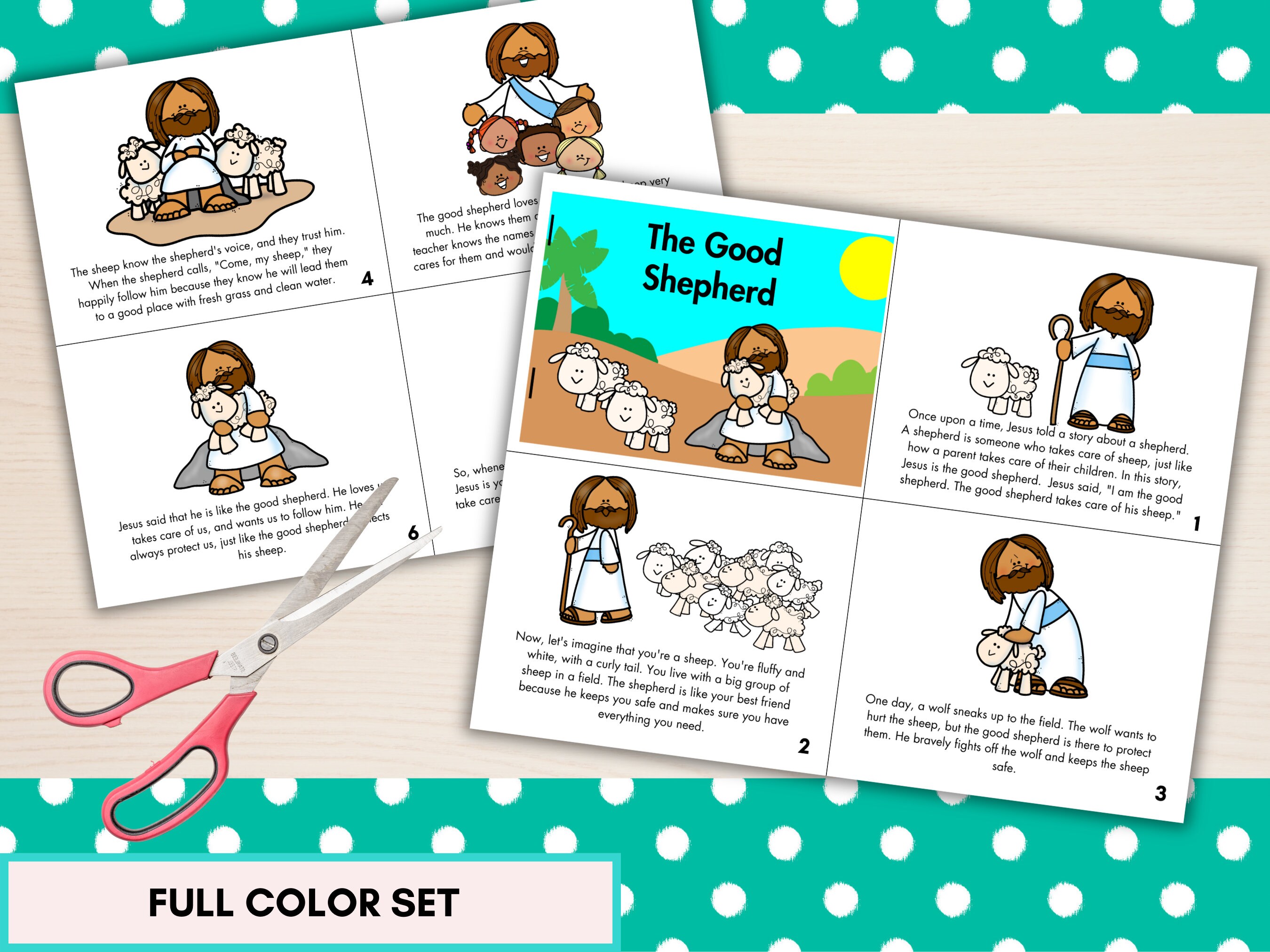 The Good Shepherd Bible Mini Book, Jesus Shepherd, Bible Craft for Kids ...