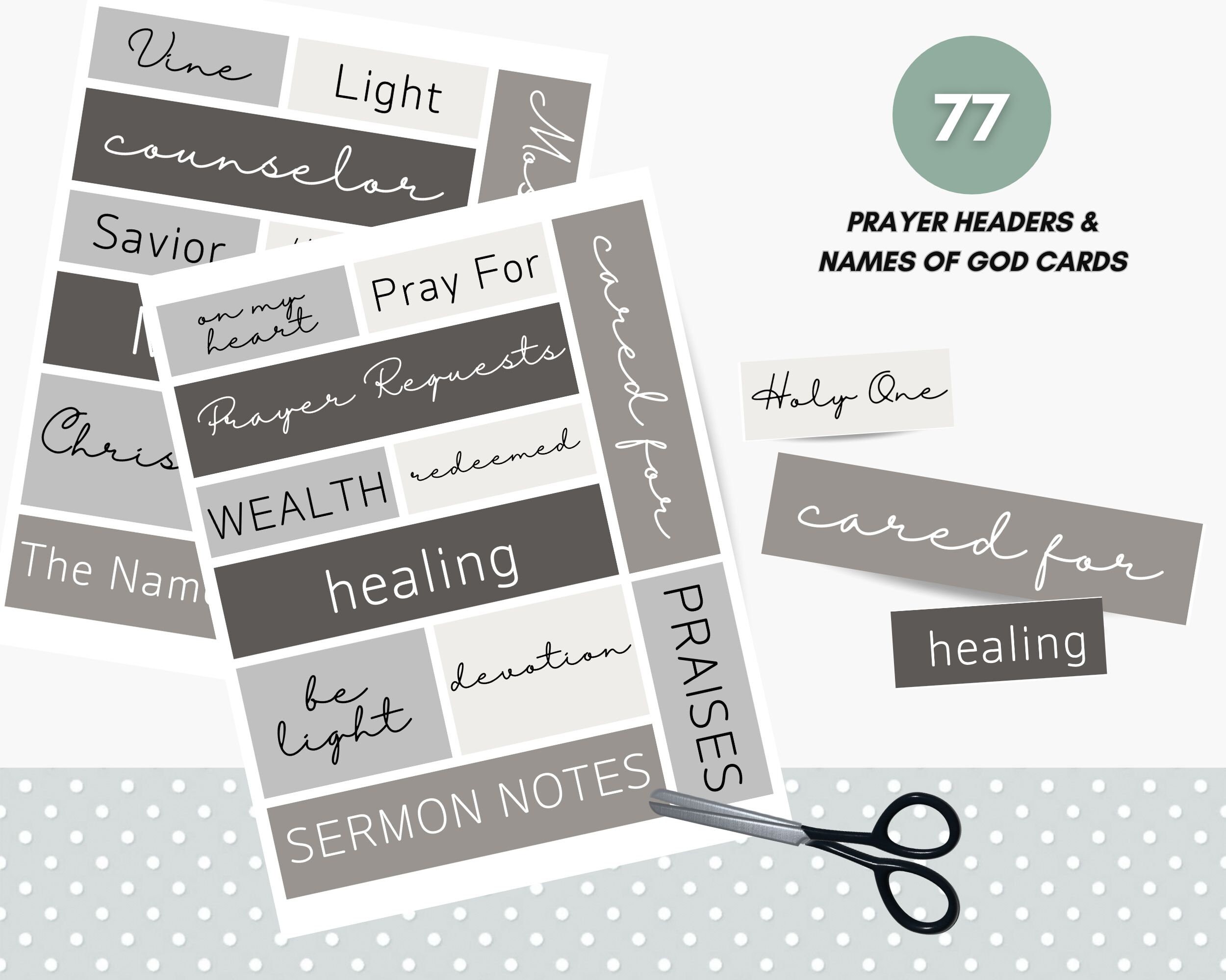 Printable Prayer Board Kit, Prayer Cards, Scripture Cards, Praise and ...