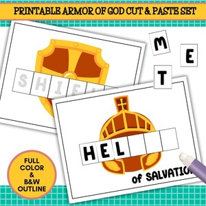 Armor of God Printable Bundle, Armor of God Coloring Activities ...