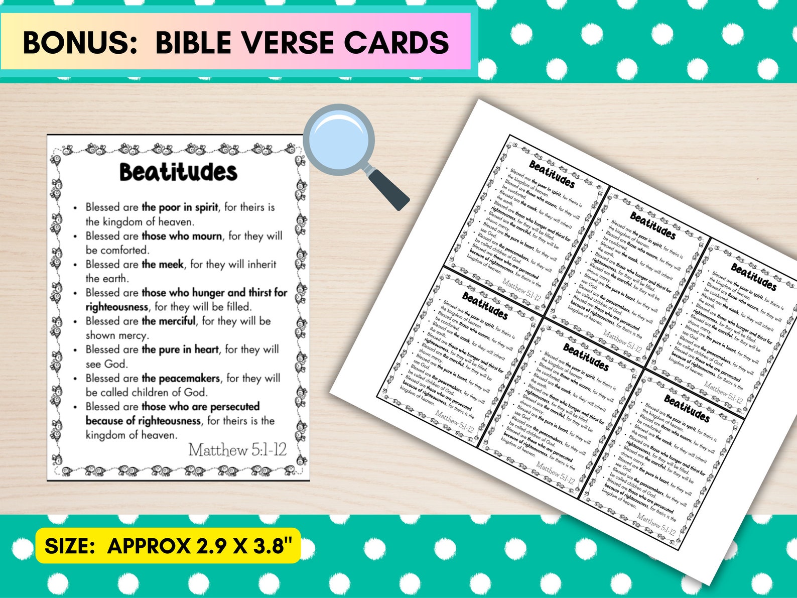 Printable Beatitudes Bible Craft for Kids, Beatitude Craft, Christian ...