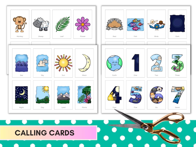 50 Card Printable Creation Story Bingo, Bible Bingo, Bible Games for ...
