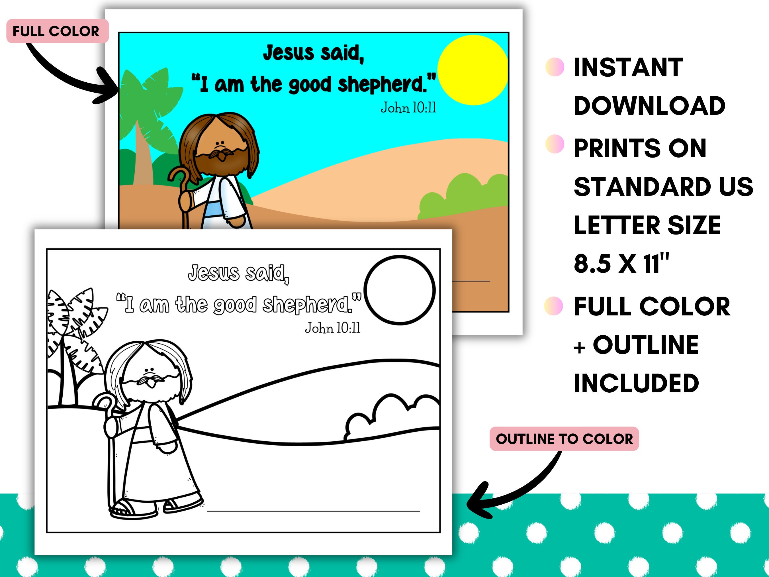 The Good Shepherd Bible Craft for Kids, Jesus Shepherd, Christian ...