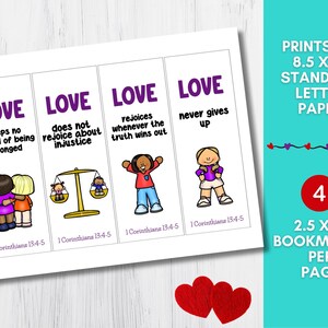 1 Corinthians 13, Christian Valentine Printable Bookmarks, Christian ...