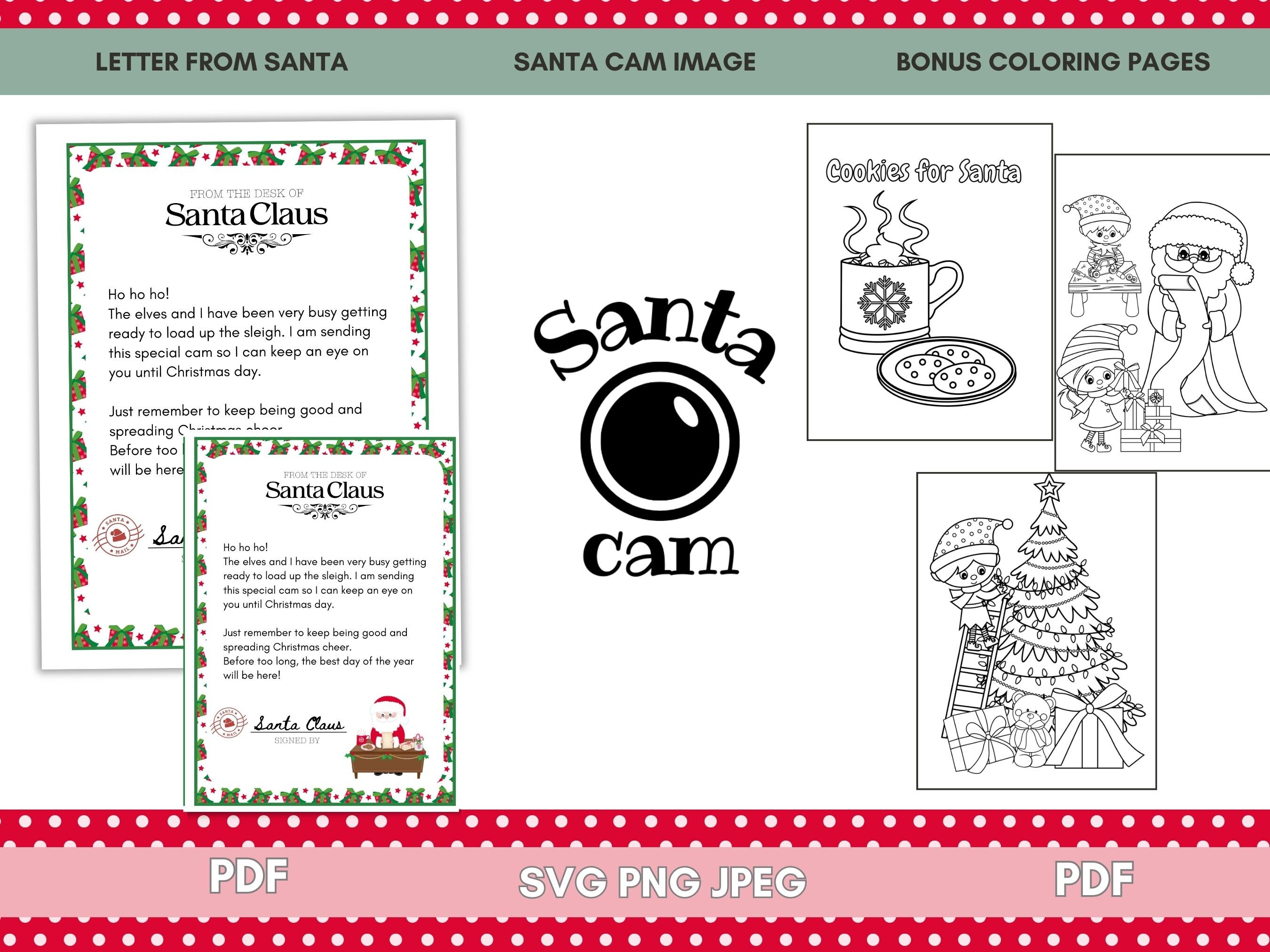 Santa Cam Letter & SVG Bundle, Printable Letter From Santa Claus - Etsy