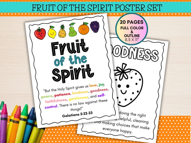 Printable Fruit of the Spirit BUNDLE, Fruits of the Spirit Activity ...