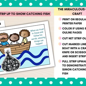 The Miraculous Catch Bible Craft, Miracles of Jesus, Bible Craft for ...
